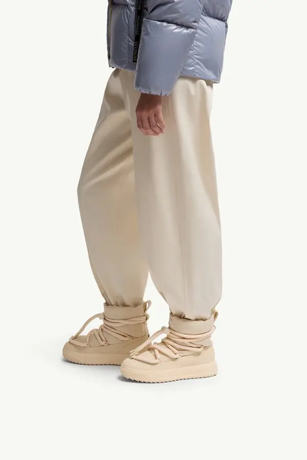 Moncler Padded Lace-up Boots - Light Beige