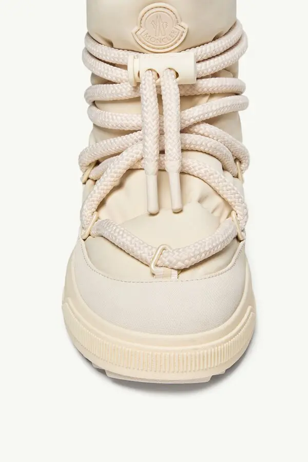 Moncler Padded Lace-up Boots - Light Beige