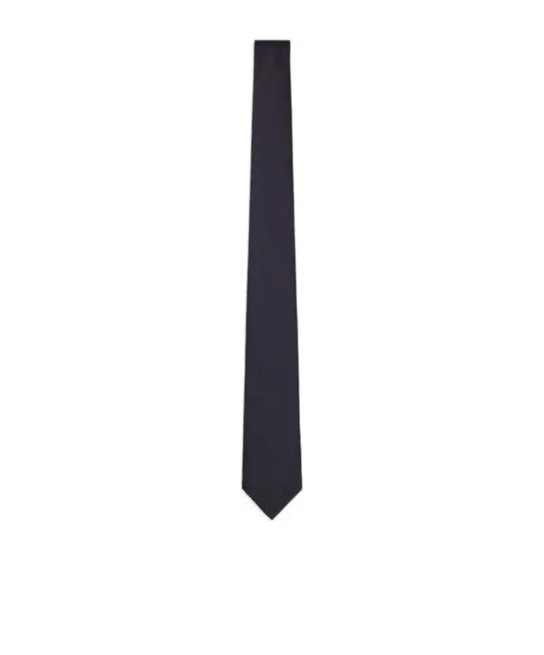 Giorgio Armani Pointed-tip Silk Tie - Black