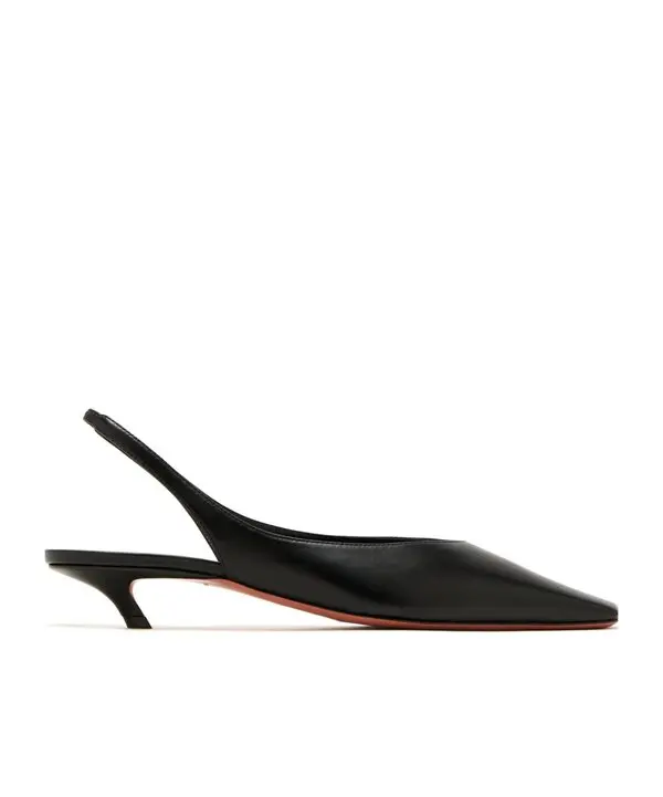 Amina Muaddi Jamie 25 Low-heeled Slingback Sandals