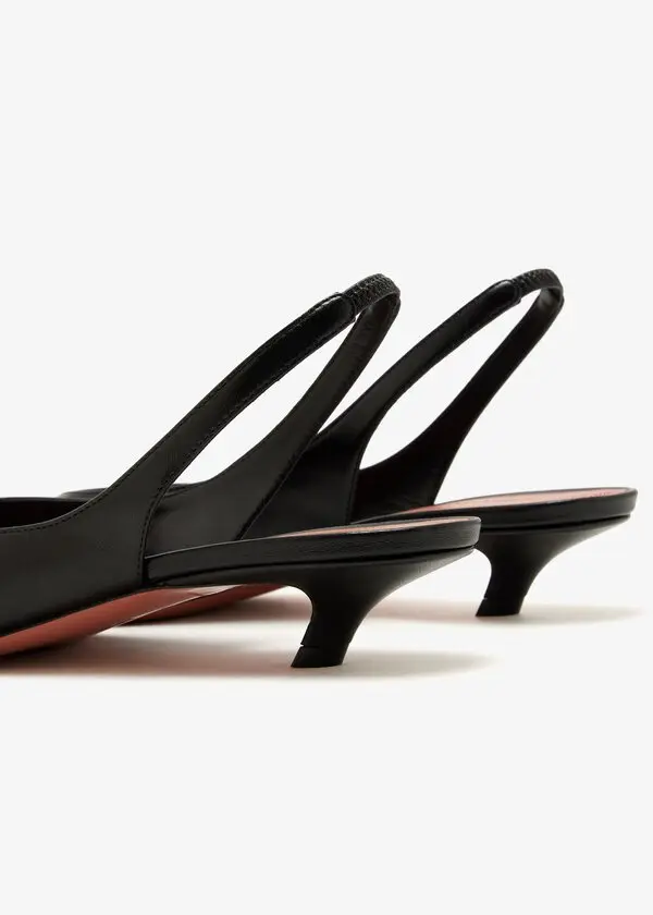 Amina Muaddi Jamie 25 Low-heeled Slingback Sandals
