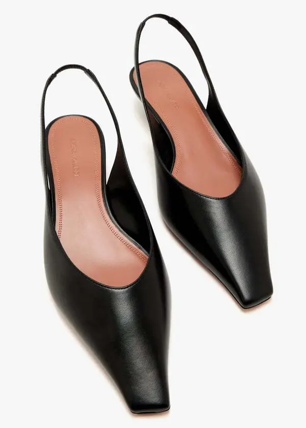 Amina Muaddi Jamie 25 Low-heeled Slingback Sandals