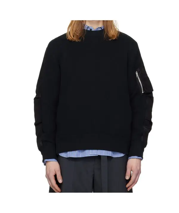 Sacai Sponge Pullover - Black