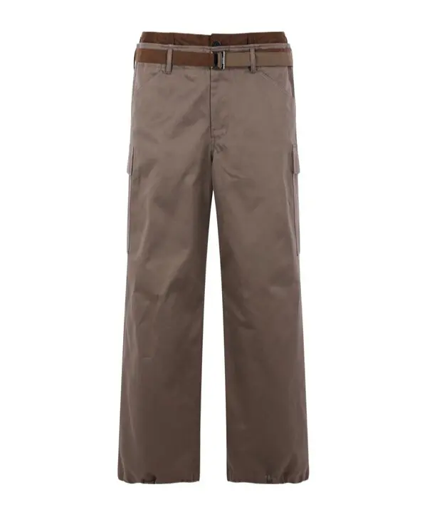 Sacai Belted Cargo Trousers - Brown