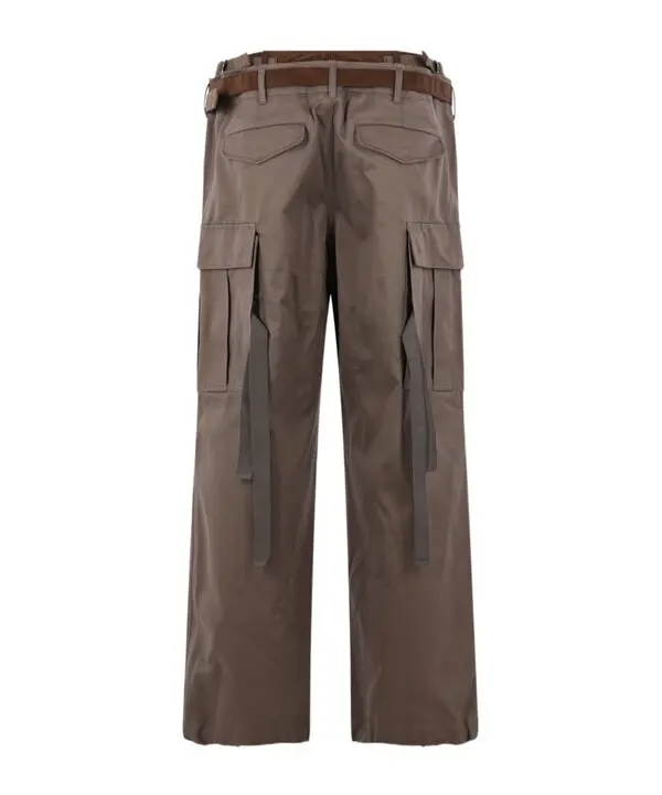 Sacai Belted Cargo Trousers - Brown