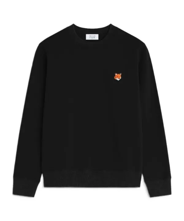 Maison Kitsuné Fox Head Embroidered Sweatshirt - Black
