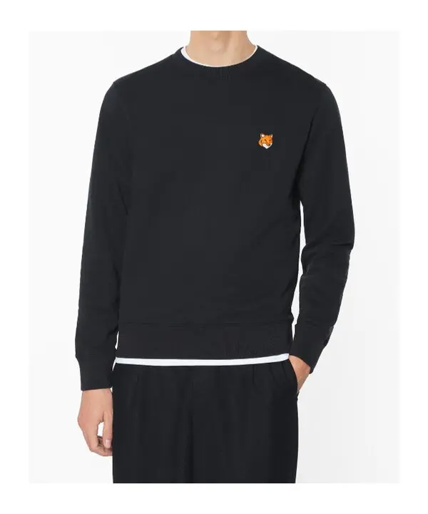 Maison Kitsuné Fox Head Embroidered Sweatshirt - Black