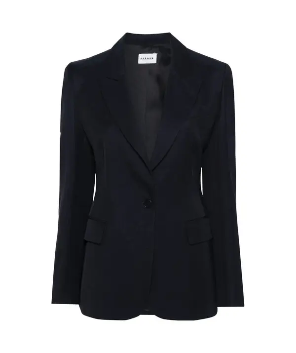 P.a.r.o.s.h Raisa Single-breasted Blazer With Notched Lapel - Black