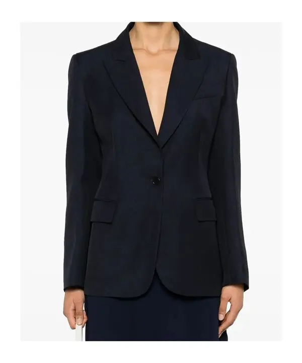 P.a.r.o.s.h Raisa Single-breasted Blazer With Notched Lapel - Black
