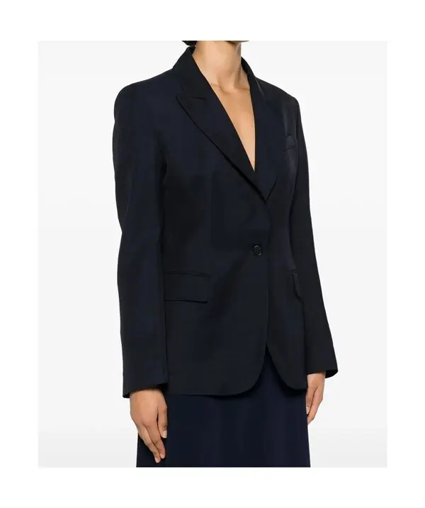 P.a.r.o.s.h Raisa Single-breasted Blazer With Notched Lapel - Black