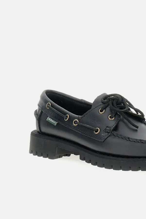 SEBAGO Ranger Waxy Leather Loafers - Black