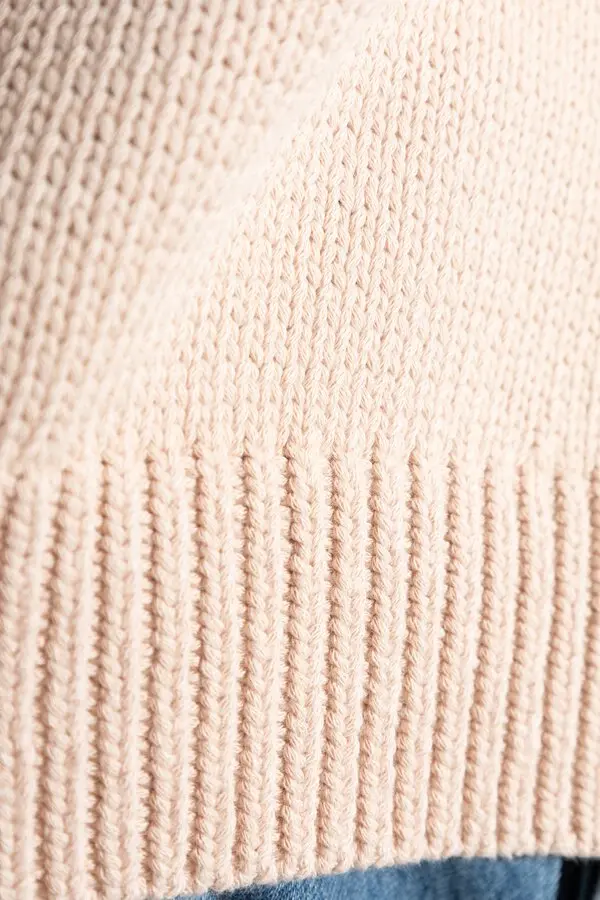 Theory Crew Neck Ribbed Knit Jumper - Pink