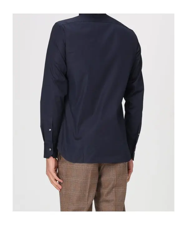 Zegna Long-sleeved Shirt - Dark Blue