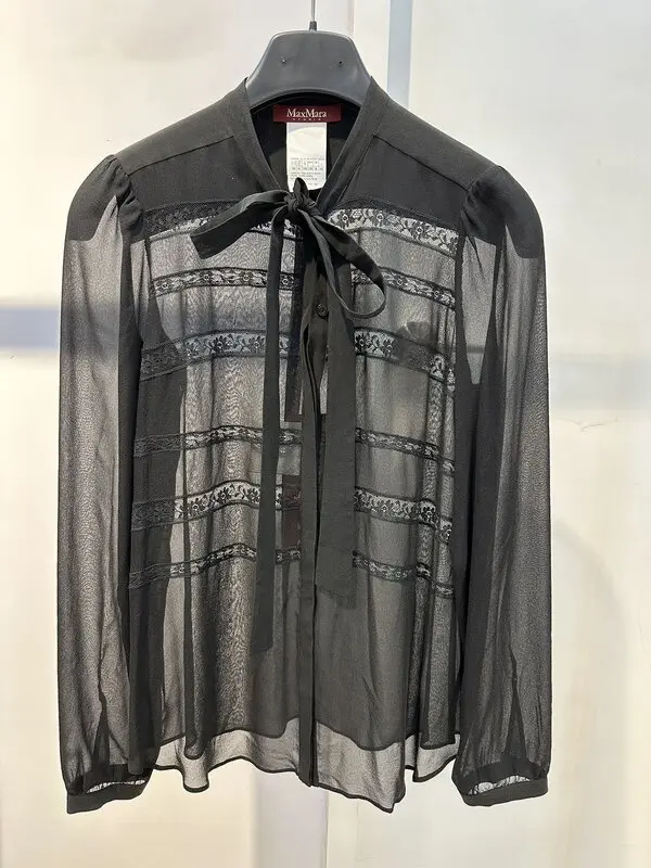 Max Mara Long-sleeved Lace Top
