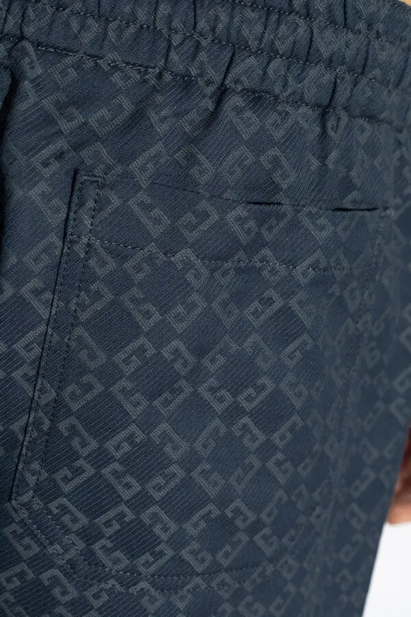 Givenchy Monogrammed Elastic Waist Shorts - Navy Blue