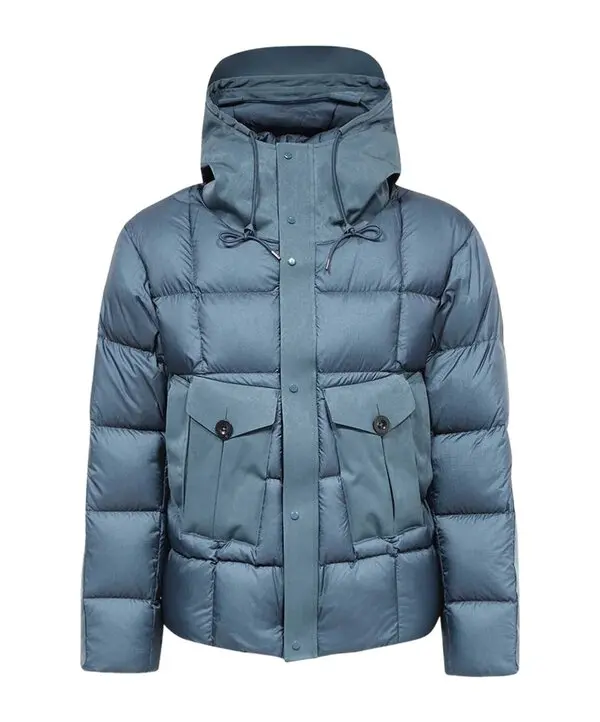 TEN C Hooded Cotton Jacket - Blue