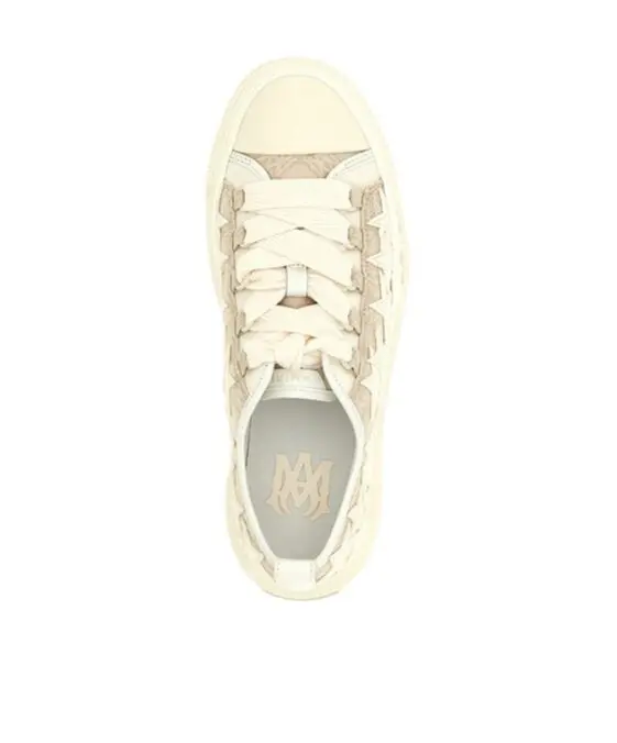 Amiri Ma Quad Stars Court Low Sneakers - Beige
