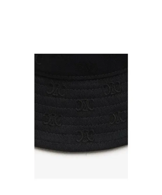 Celine Mini Triomphe Bucket Hat In Cotton
