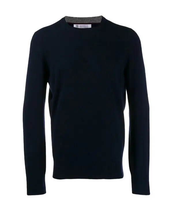 Brunello Cucinelli Crewneck Knitted Pullover - Black