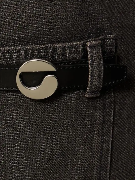 Coperni Belted Jeans With Multiple Pockets - Black