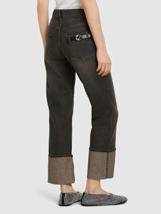 Coperni Belted Jeans With Multiple Pockets - Black
