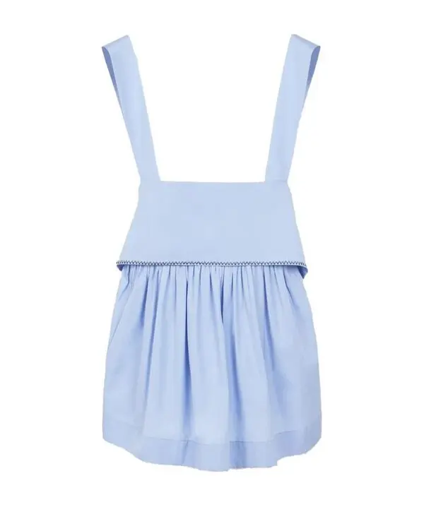 Chloé Pleated Detail Vest - Blue