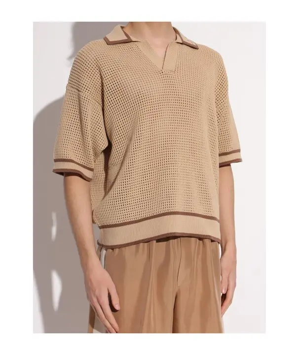 Dsquared2 Open Work Knitted Polo