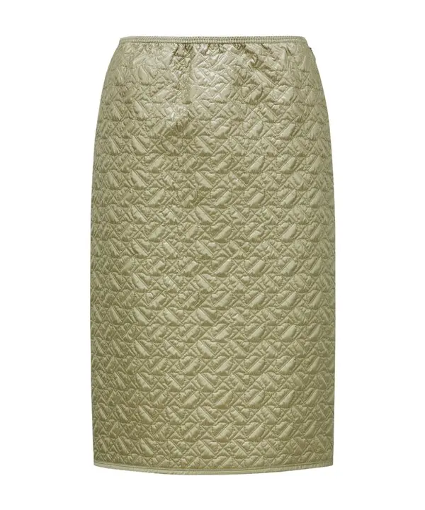 Moncler Quilted Midi Skirt - Nude