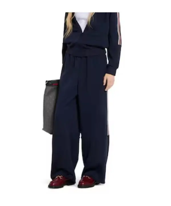 Gucci Wide Leg Trousers With Web Detail