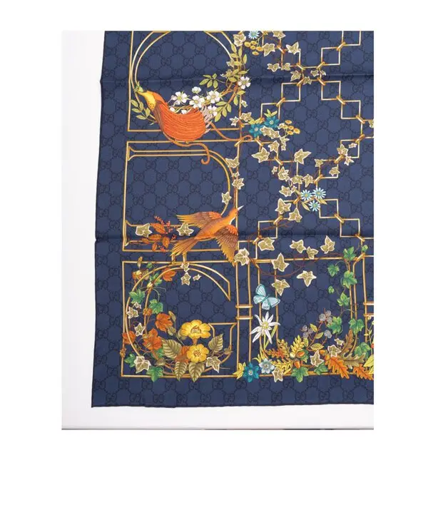 Gucci Printed Silk Twill Carr