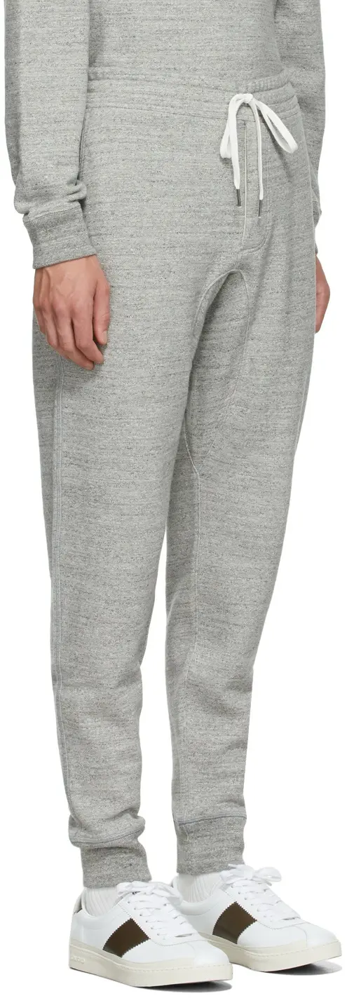 TOM FORD Drawstring Slim Cut Track Pants - Gray