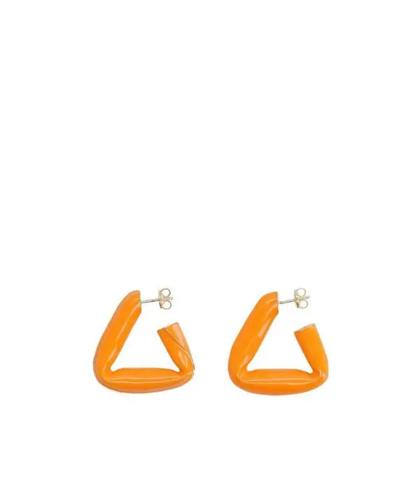 Bottega Veneta Logo Earrings - Orange