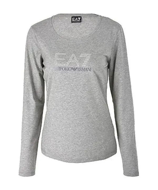 EA7 Long Sleeve Logo T-shirt - Gray
