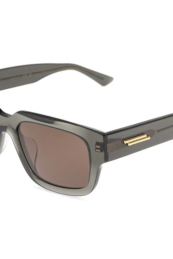 Bottega Veneta Ultrathin Squared Sunglasses - Brown