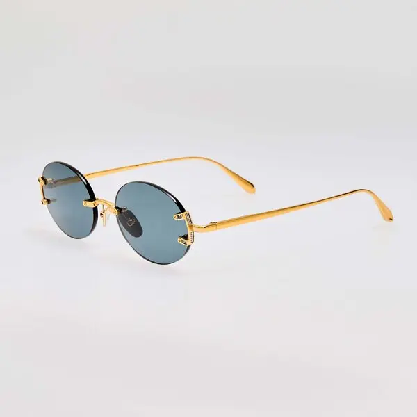 Linda Farrow Rimless Oval Sunglasses
