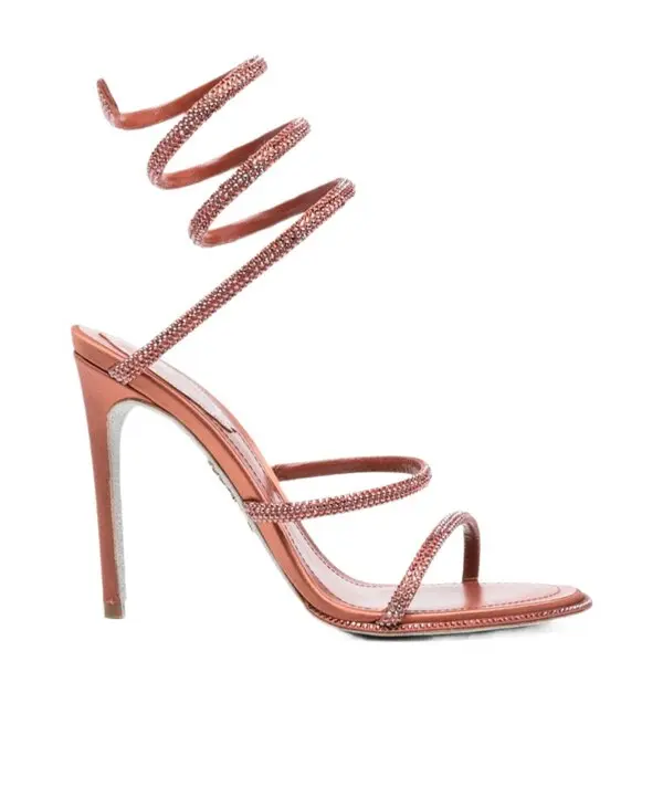 Rene Caovilla Embellished Stiletto Heeled Sandals - Pink