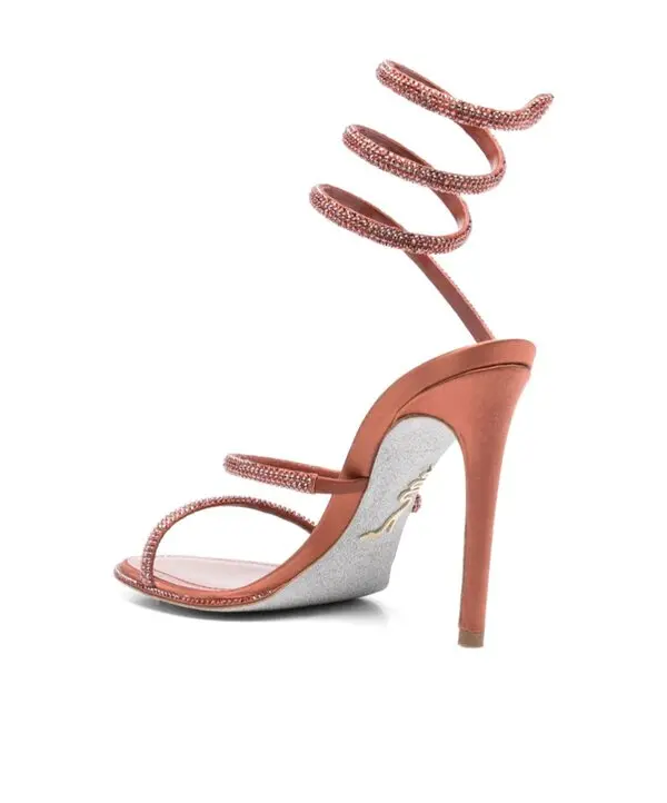 Rene Caovilla Embellished Stiletto Heeled Sandals - Pink
