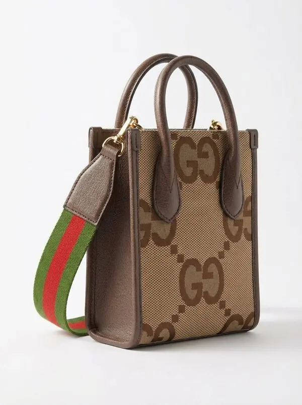 Gucci Jumbo Gg Mini Tote Bag - Camel/ebony
