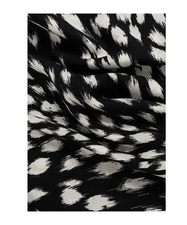 Givenchy Polka Dot Printed Frayed Edge Scarf