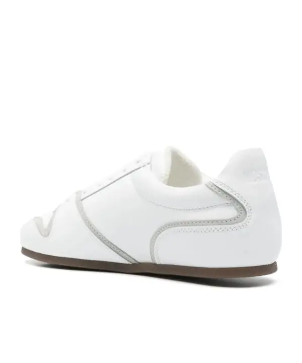 Moschino Embossed Lace-up Sneakers - White