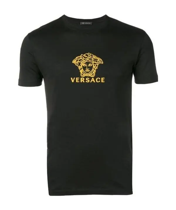 Versace Embroidered Logo T-shirt - Black