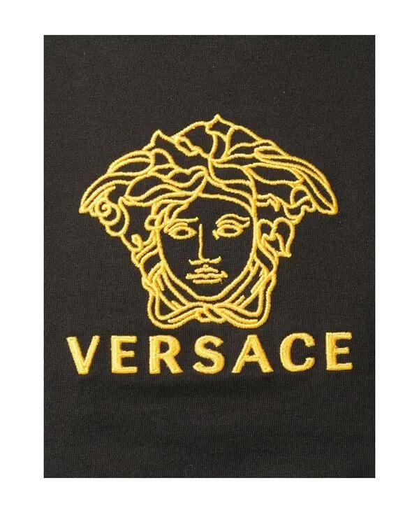 Versace Embroidered Logo T-shirt - Black