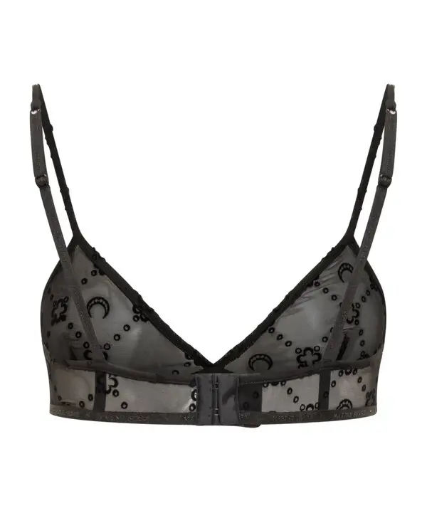 MARINE SERRE Moon Pattern Tulle Bralette