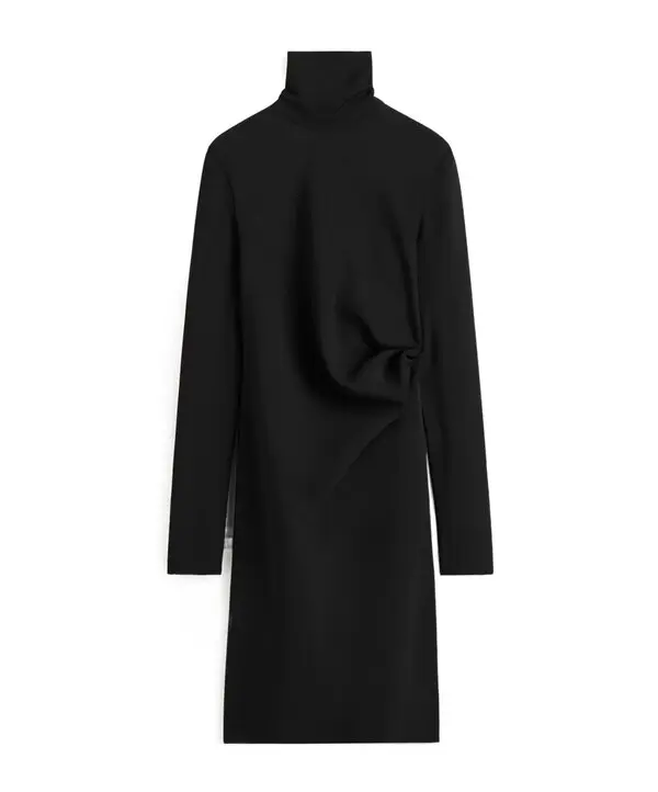 TOTEME High-neck Twisted Seam Dress