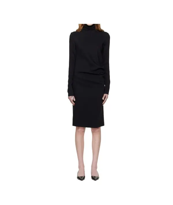 TOTEME High-neck Twisted Seam Dress