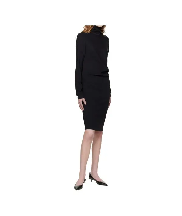 TOTEME High-neck Twisted Seam Dress