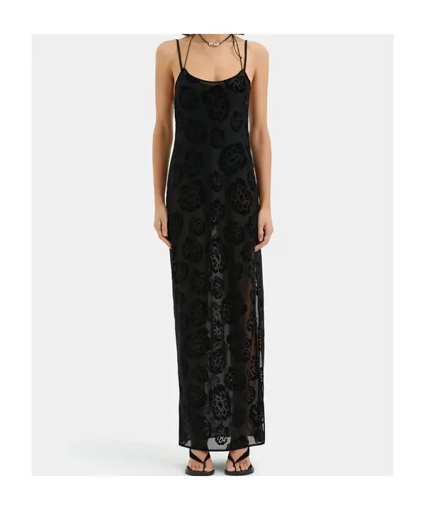 SIR. Vittoria Midi Dress With Floral Pattern And Side Slits