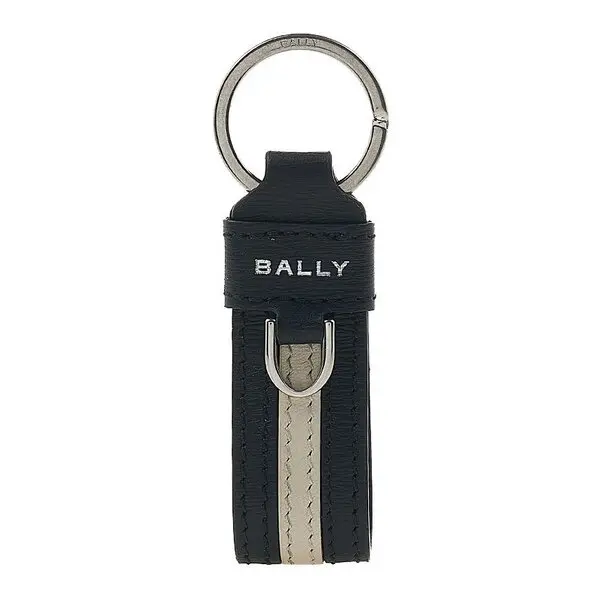 Bally Suture Detail Keychain - Black