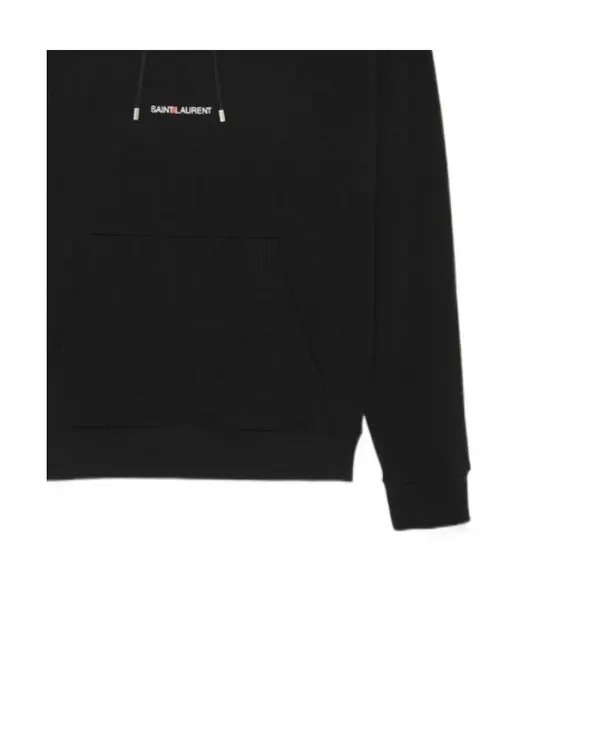 Saint Laurent Logo Printed Drawstring Hoodie