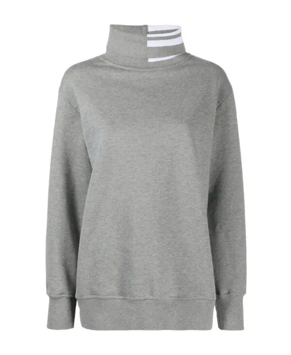 Thom Browne Four-stripe High-neck Sweatshirt